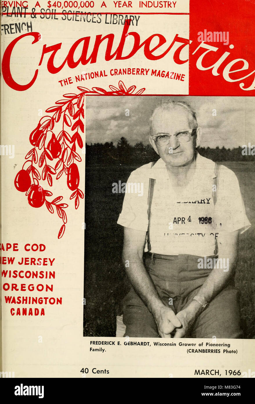 'Cranberries: The National Cranberry Magazine' (1965) covers the ...
