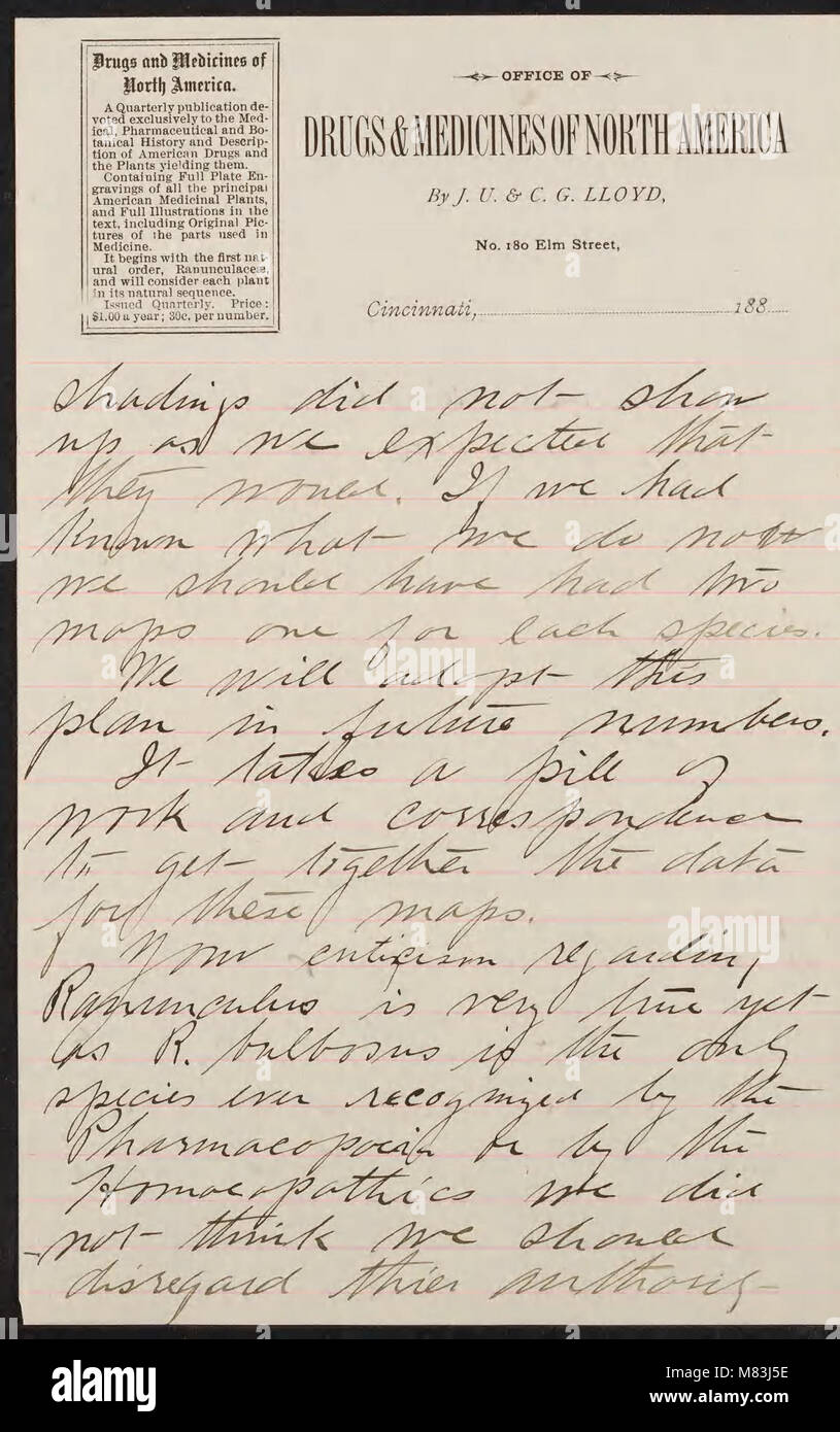 A collection of letters between Curtis Gates Lloyd and Walter Deane ...