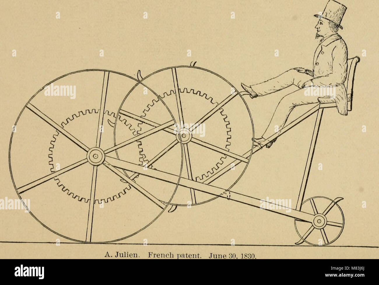 This 1889 publication examines the evolution of bicycles, tricycles ...