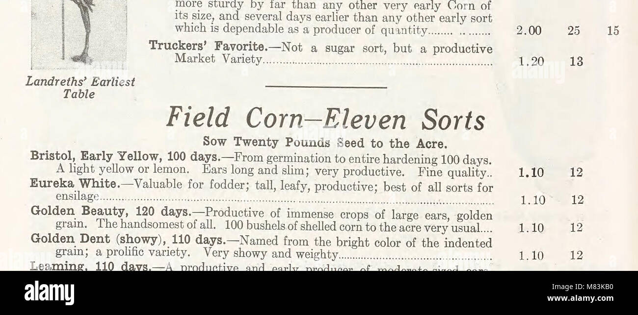 The catalog from D. Landreth Seed Company offers a wide selection of ...