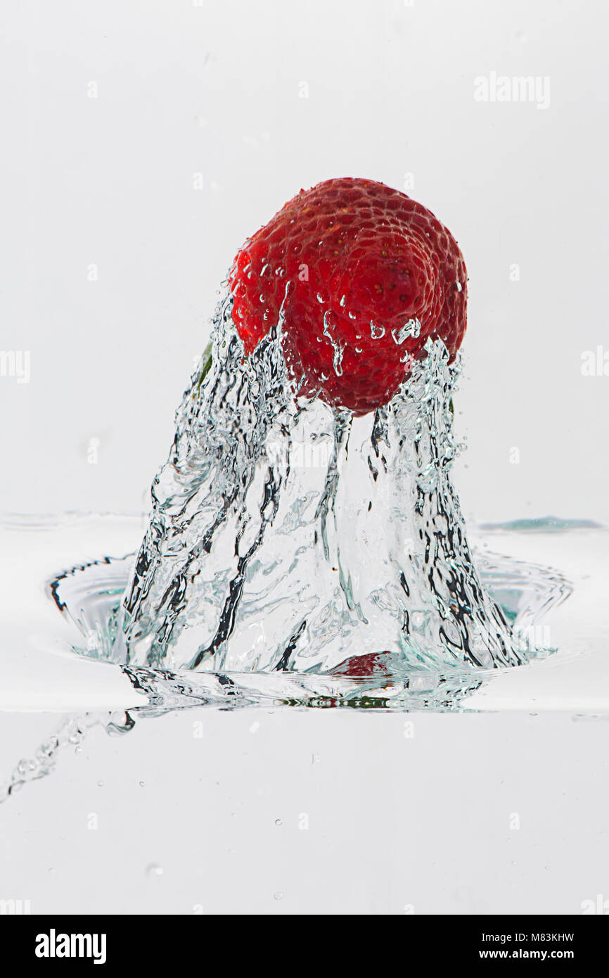 ROMA, ITALY - MARCH 10 2018: Strawberry in the water (Photo by Marco ...