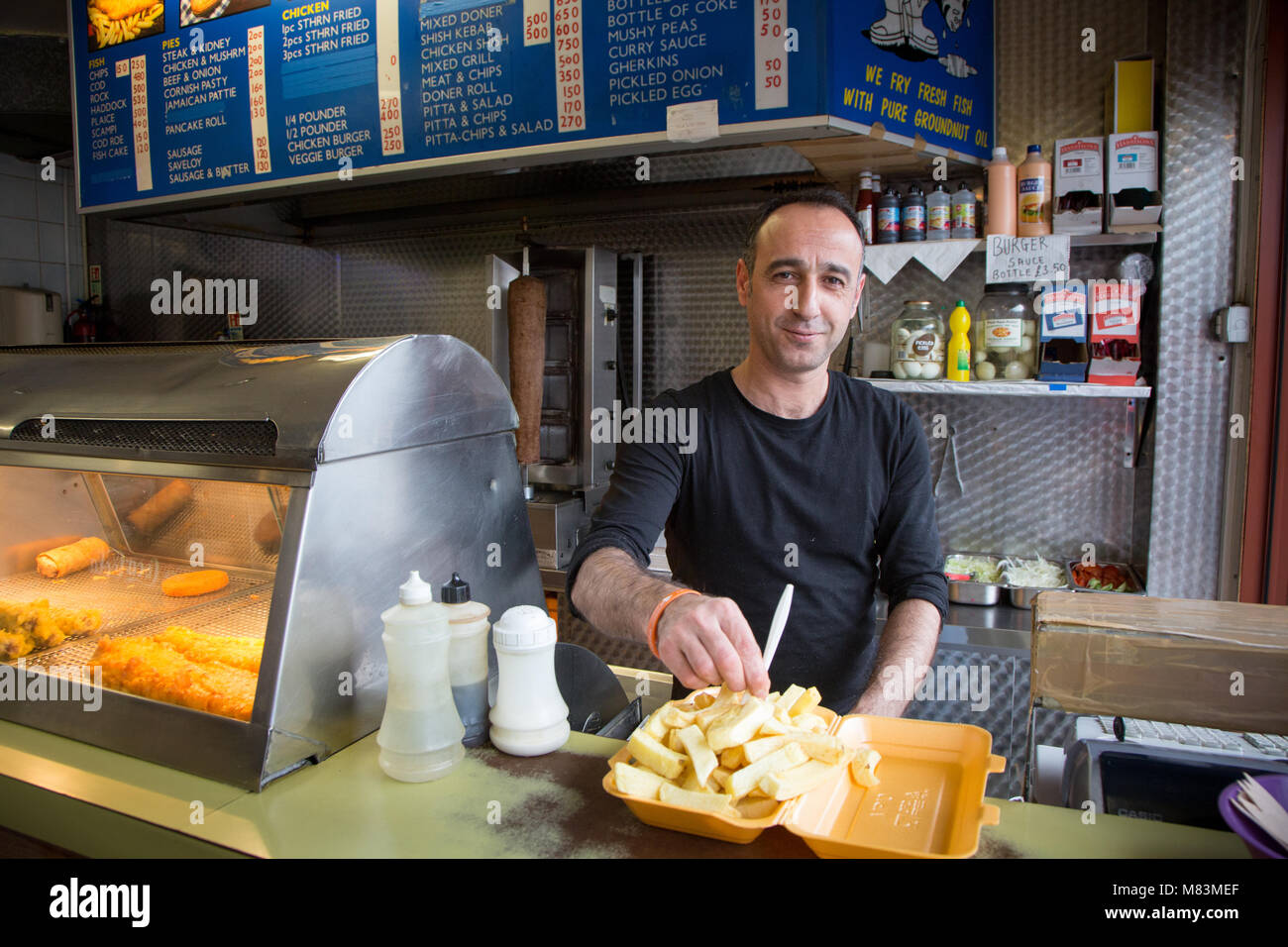 Friendly fish and chips hi-res stock photography and images - Alamy
