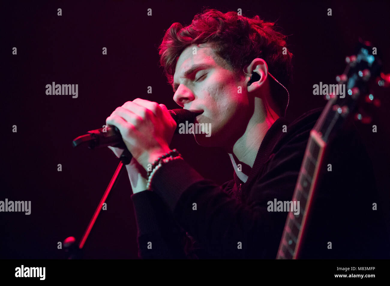 Germany, Berlin - March 12, 2018. The German singer and songwriter Tim ...