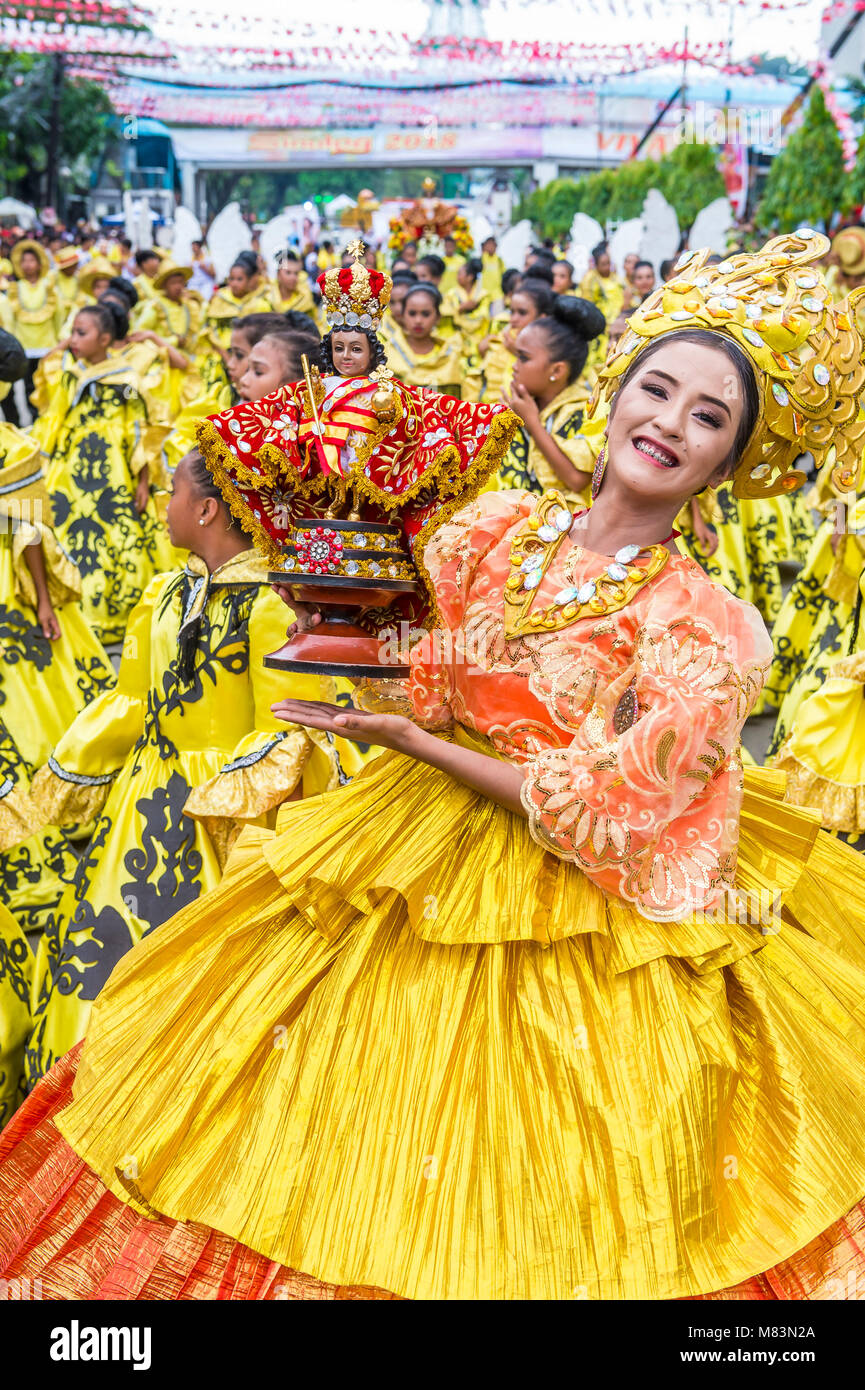 Participants in the Sinulog festival in Cebu city Philippines Stock ...