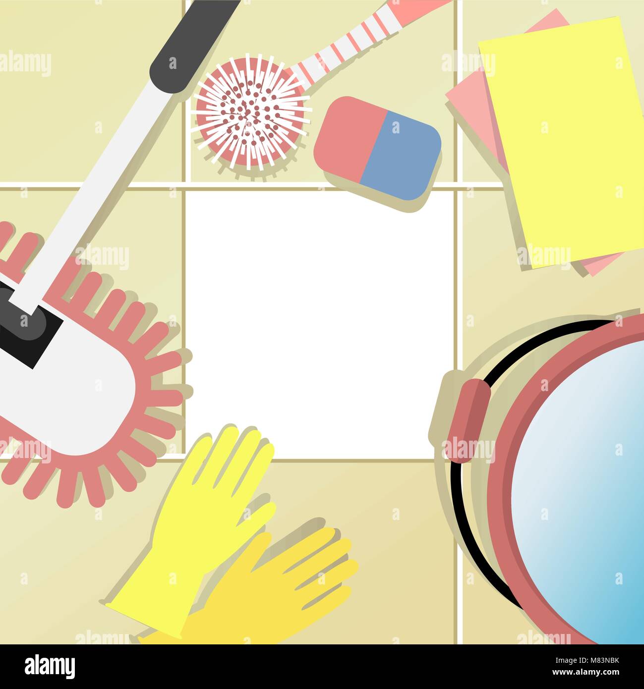 Housecleaning background with cleaning set Stock Vector Image & Art - Alamy