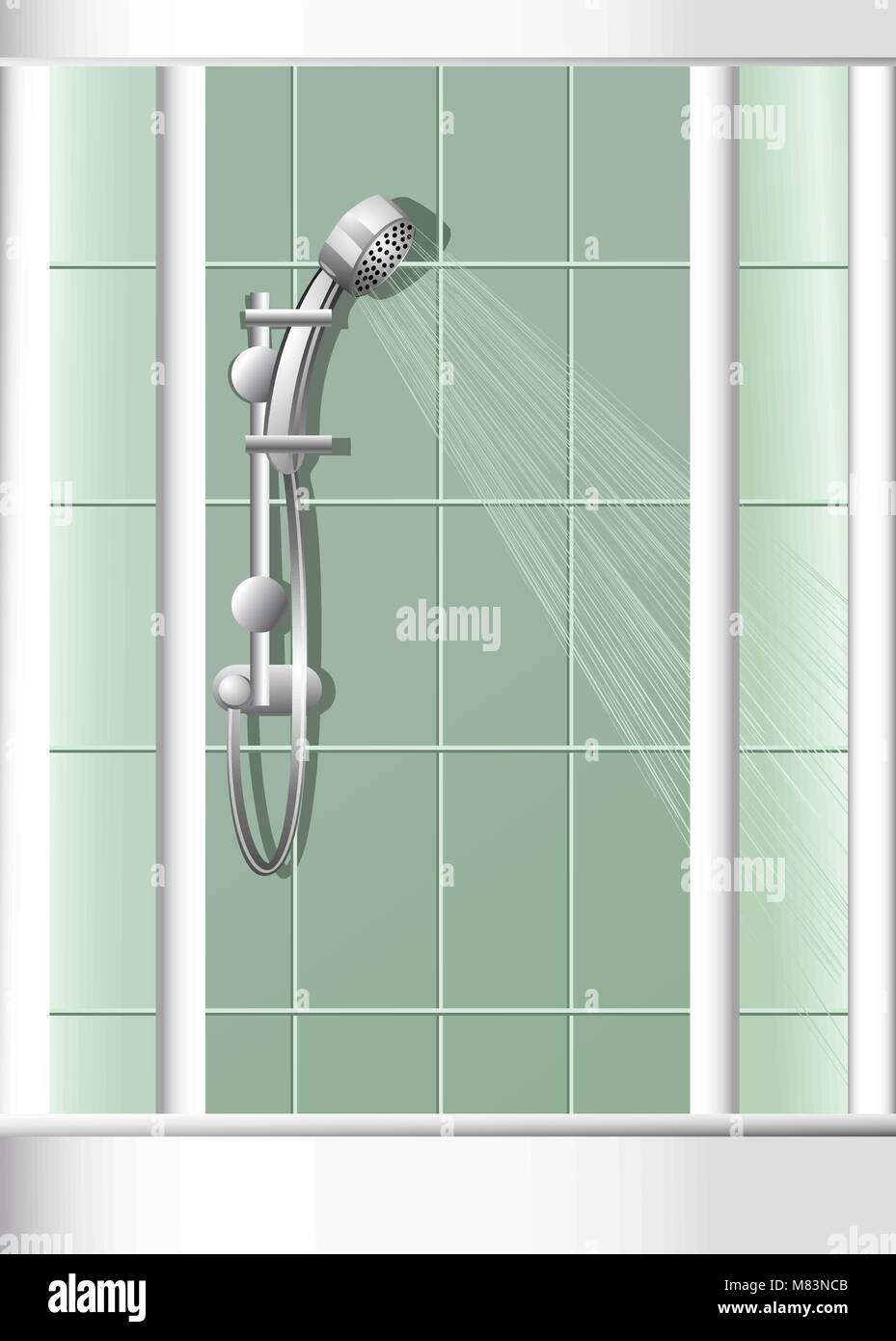Bathroom shower interior - vector illustration Stock Vector Image & Art ...