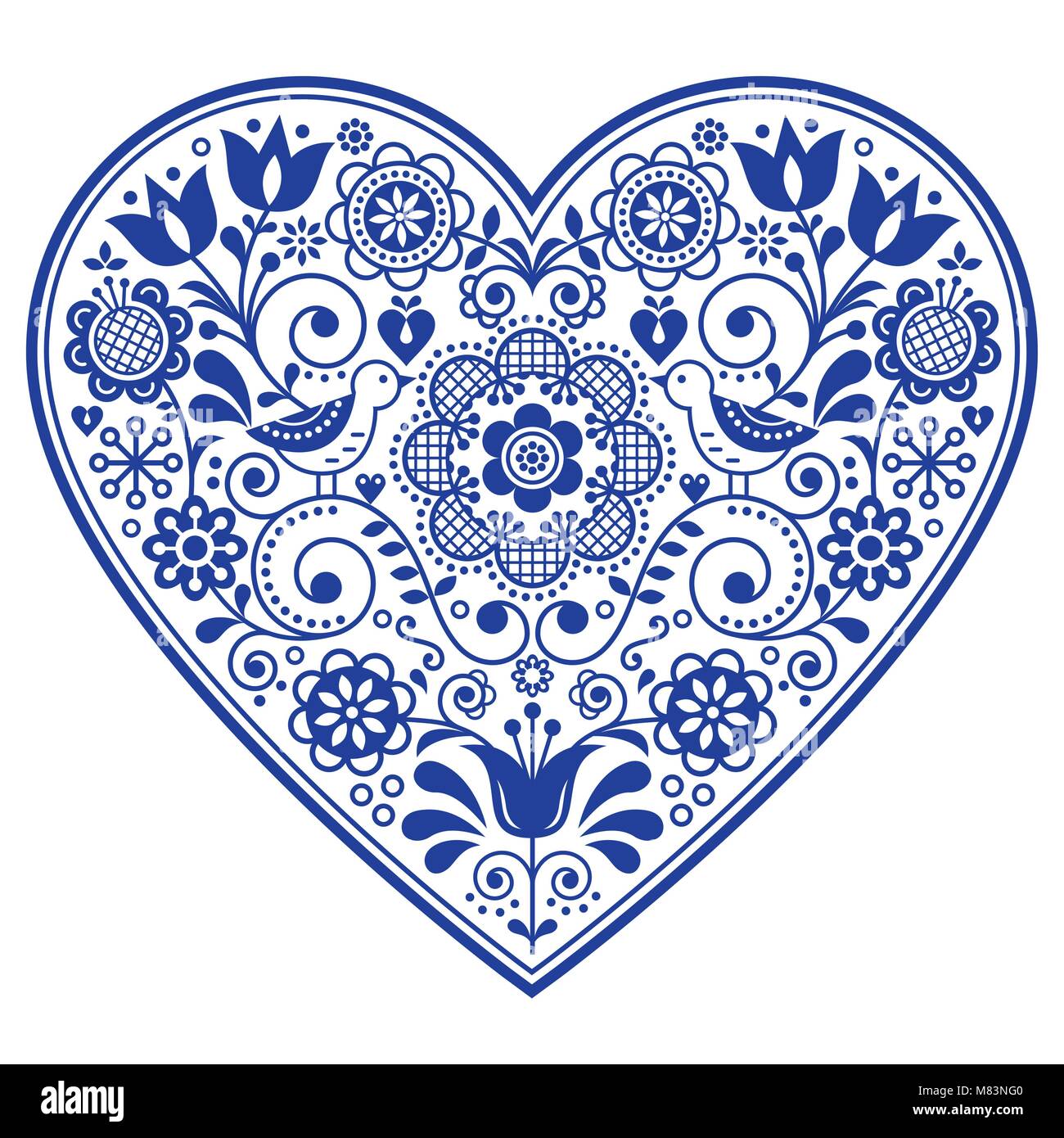 Folk heart Cut Out Stock Images & Pictures - Alamy