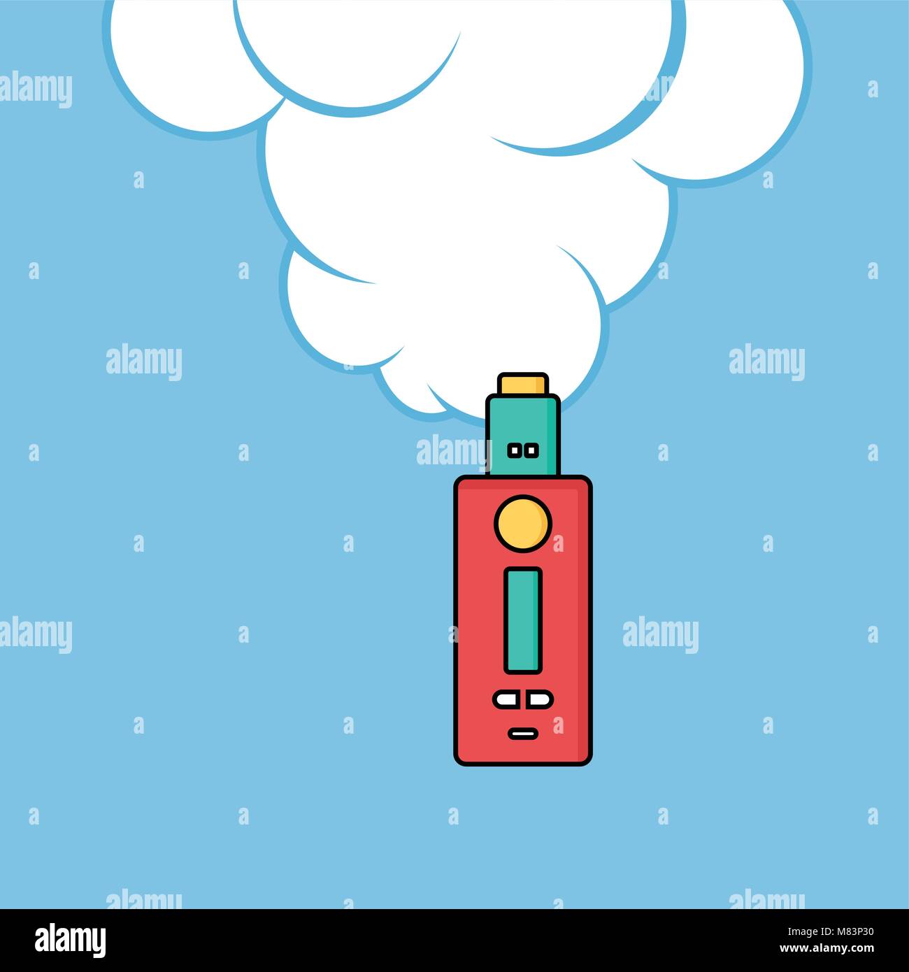 electric cigarette personal vaporizer cloud maker vector art Stock Vector Image & Art - Alamy