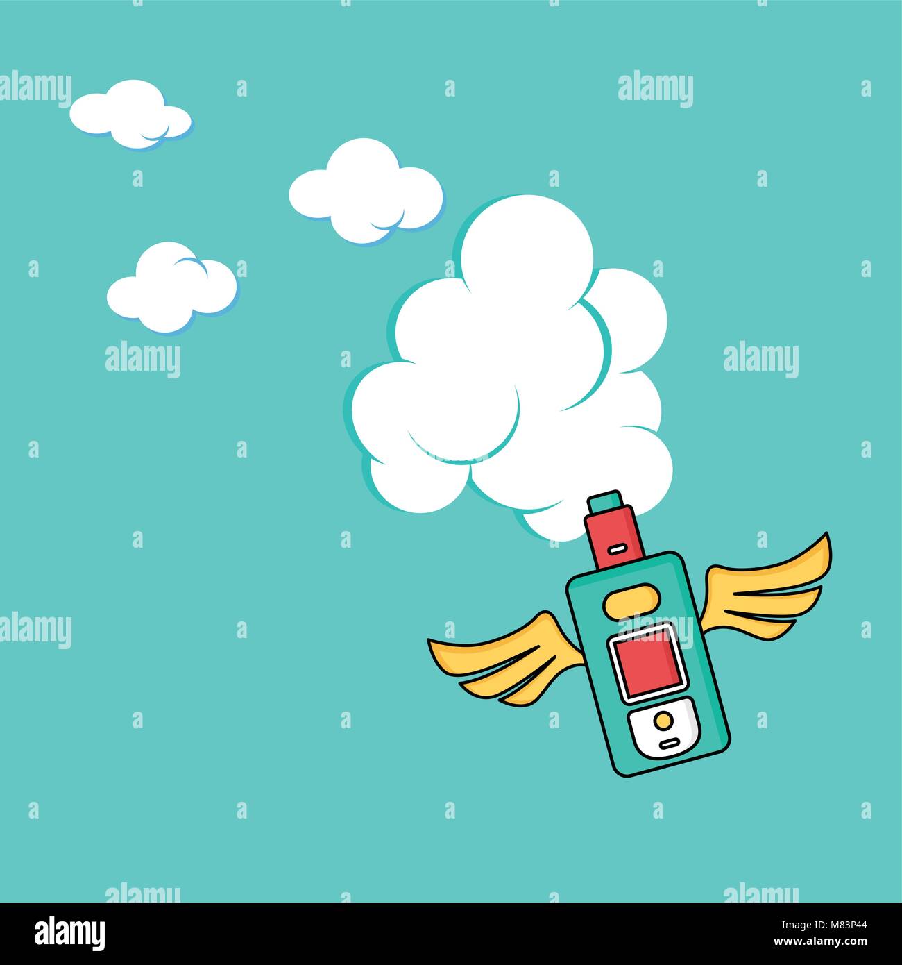 angel wing electric cigarette personal vaporizer vector art Stock Vector Image & Art - Alamy