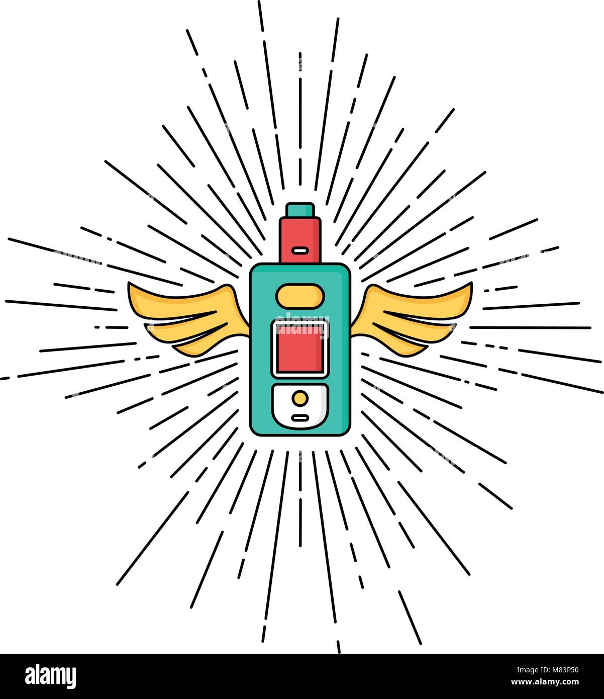 sunray burst electric cigarette personal vaporizer vector art Stock Vector Image & Art - Alamy