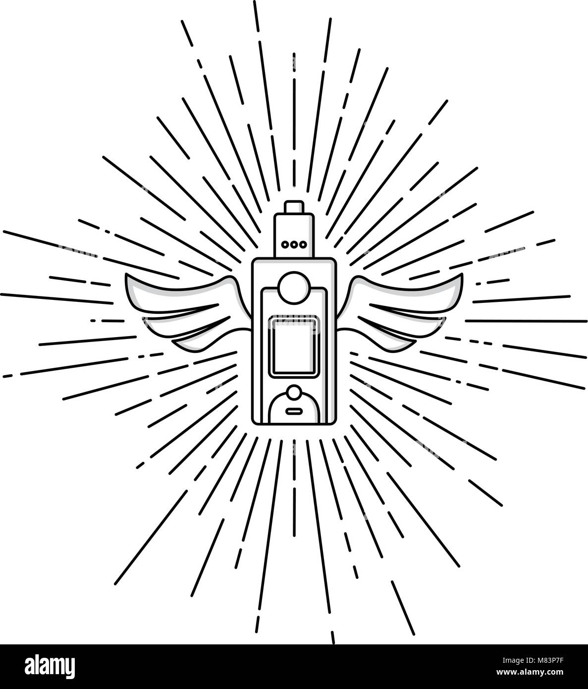 sunray burst electric cigarette personal vaporizer vector art Stock Vector Image & Art - Alamy