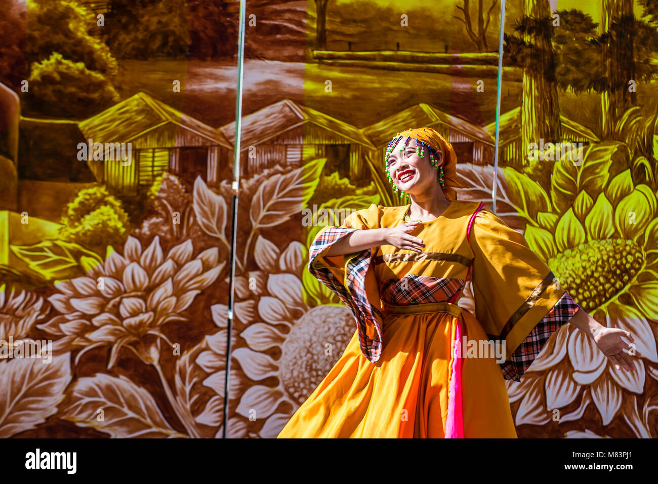 Participant in the Dinagyang Festival in Iloilo Philippines Stock Photo ...