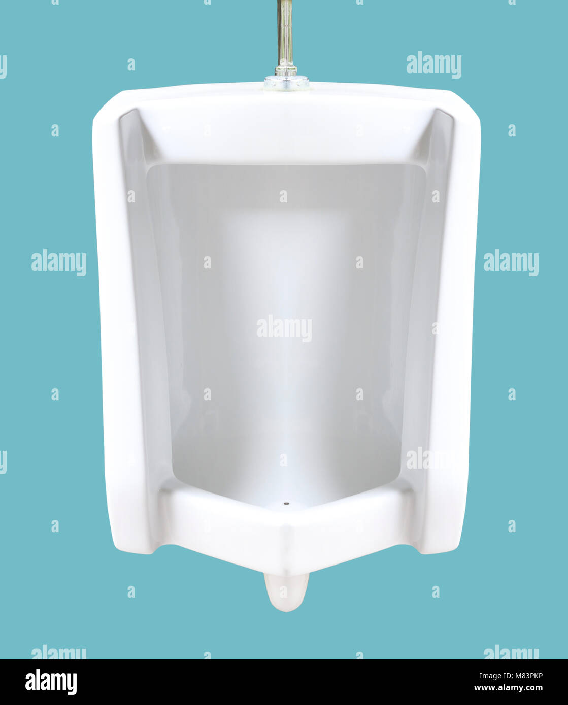 urinal on soft blue background Stock Photo - Alamy