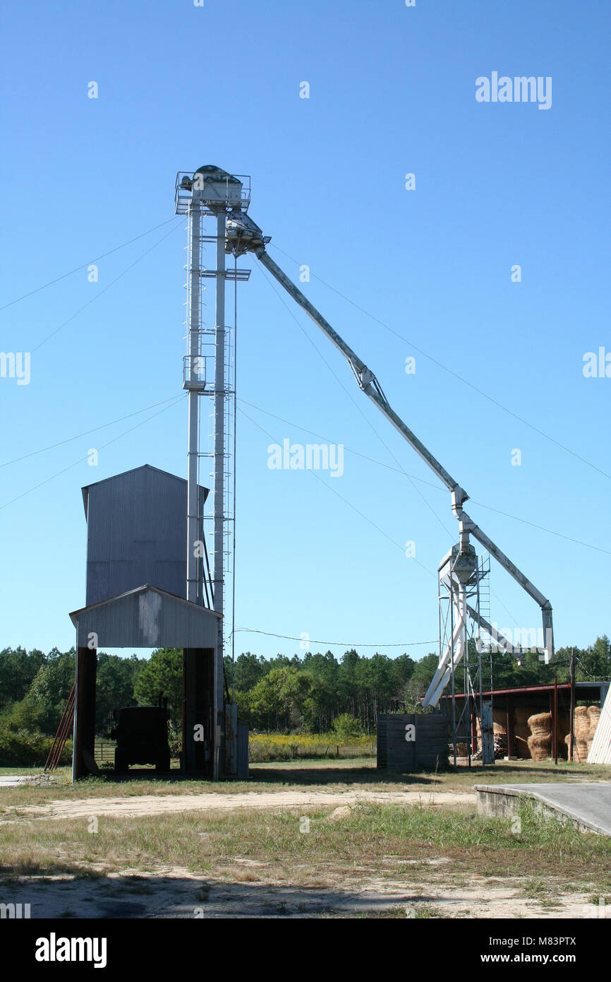 A Peanut Processing Plant against a blue sky Stock Photo - Alamy