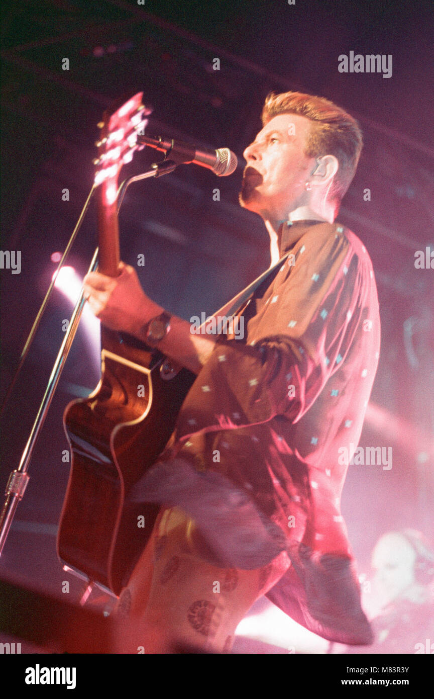 David Bowie in Concert, The Earthling World Tour, pictured at Rock City ...