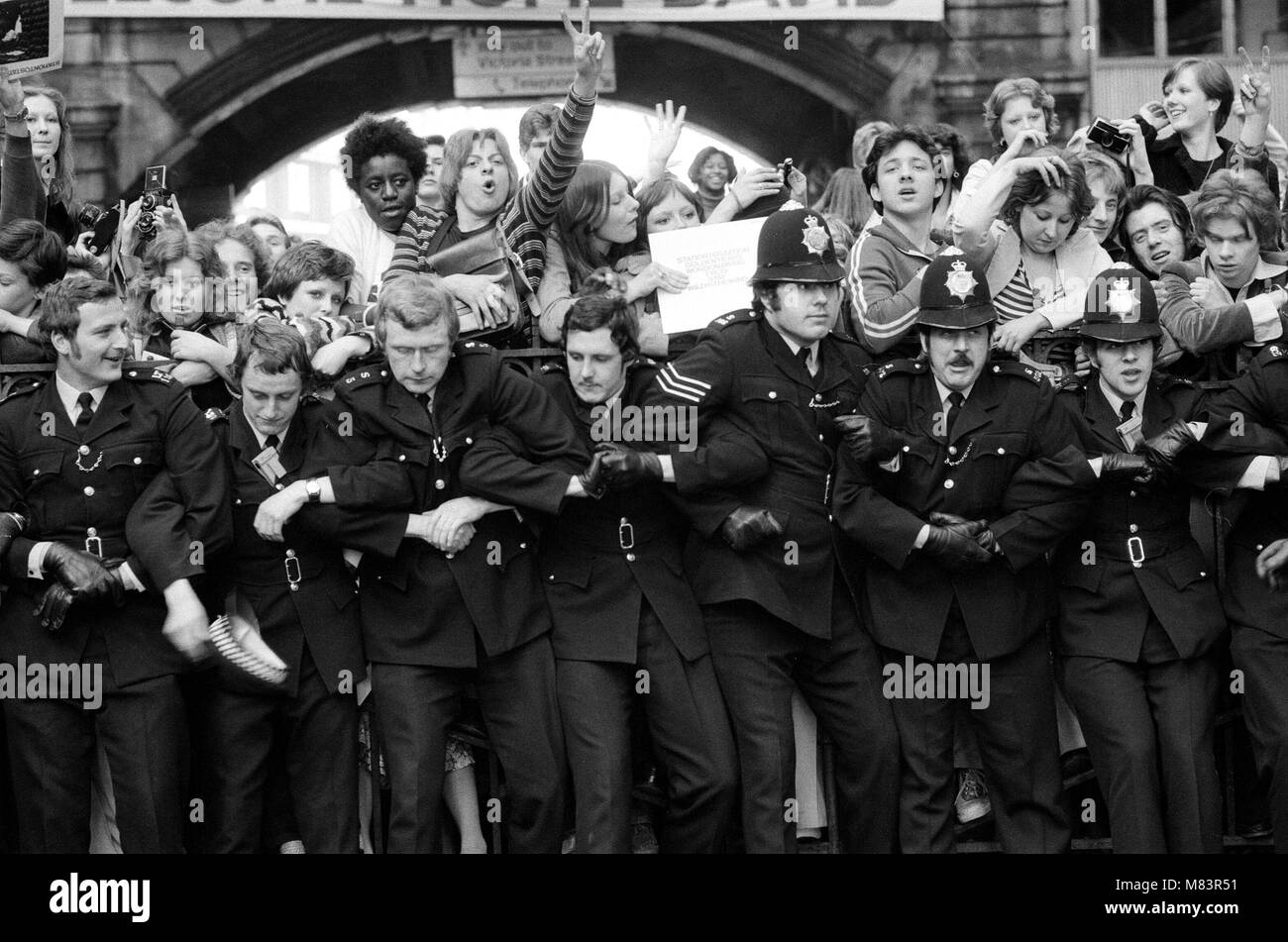 British pop singer David Bowie arrives home at Victoria Station, London ...