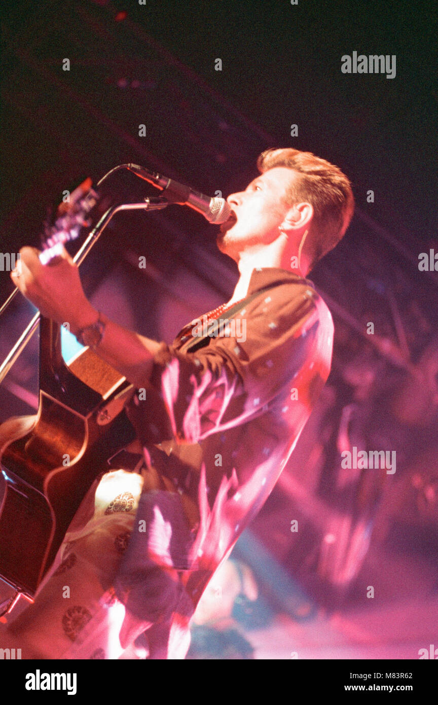 David Bowie in Concert, The Earthling World Tour, pictured at Rock City ...