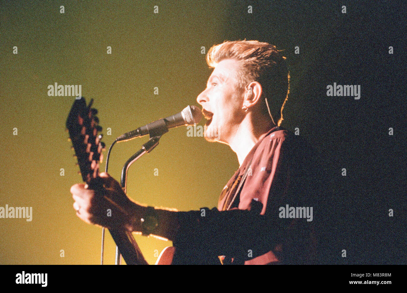 David Bowie in Concert, The Earthling World Tour, pictured at Rock City ...