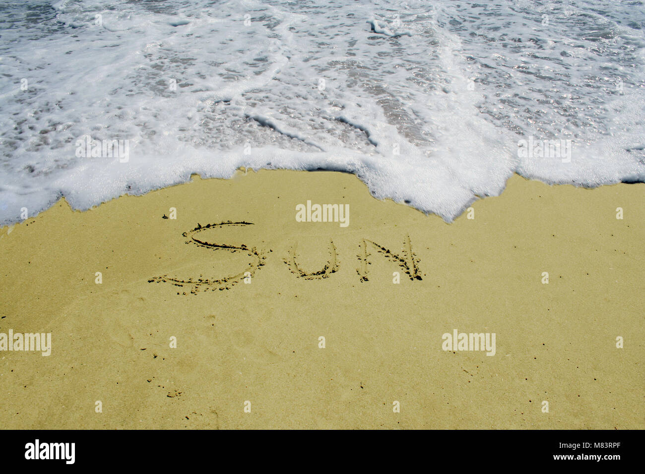 Sun written hi-res stock photography and images - Alamy
