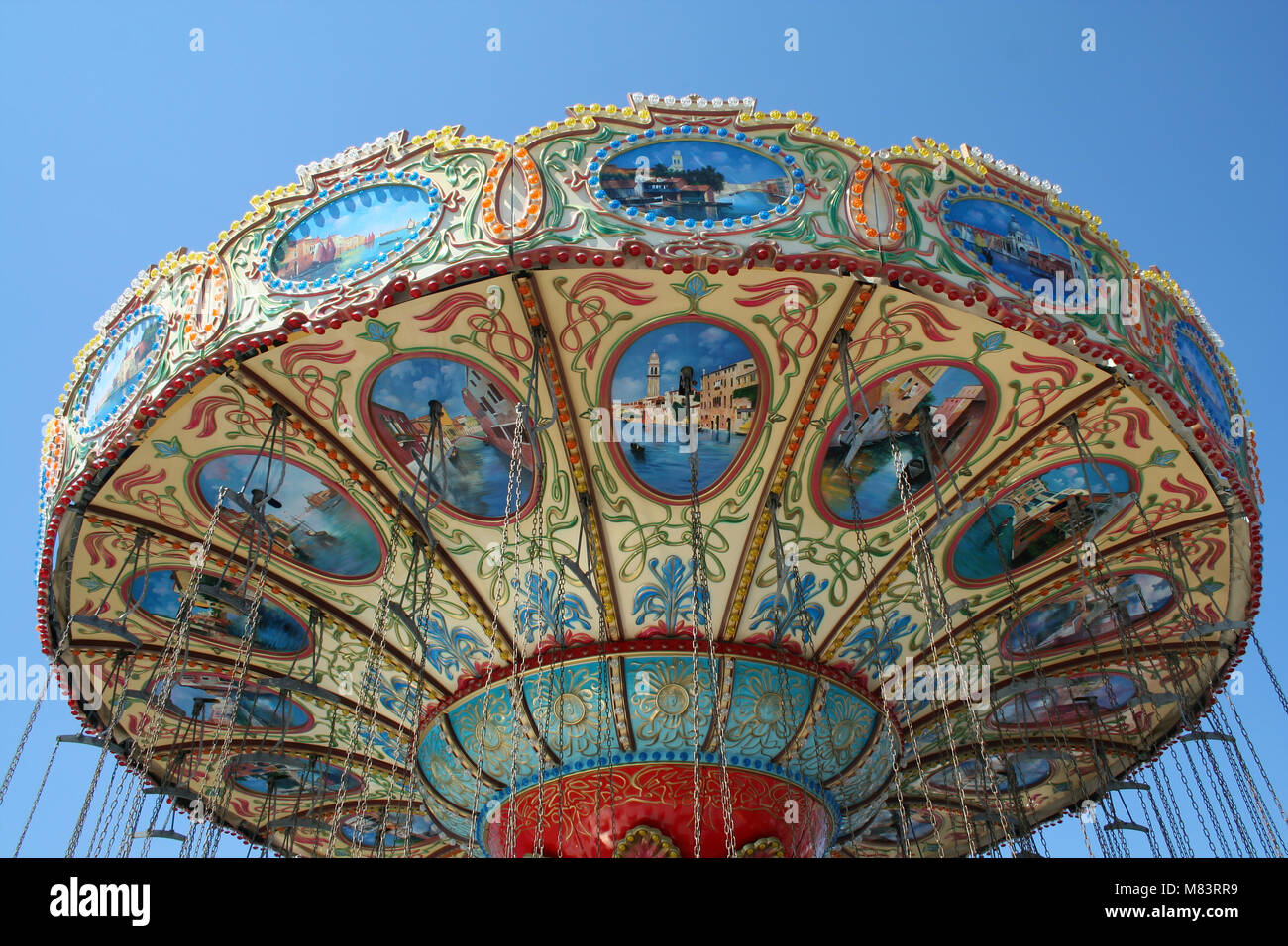 Amusement park swing ride down the shore Stock Photo - Alamy