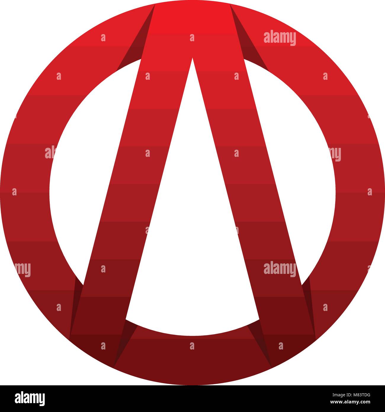 overlap shape triangle round circle sign vector Stock Vector Image ...