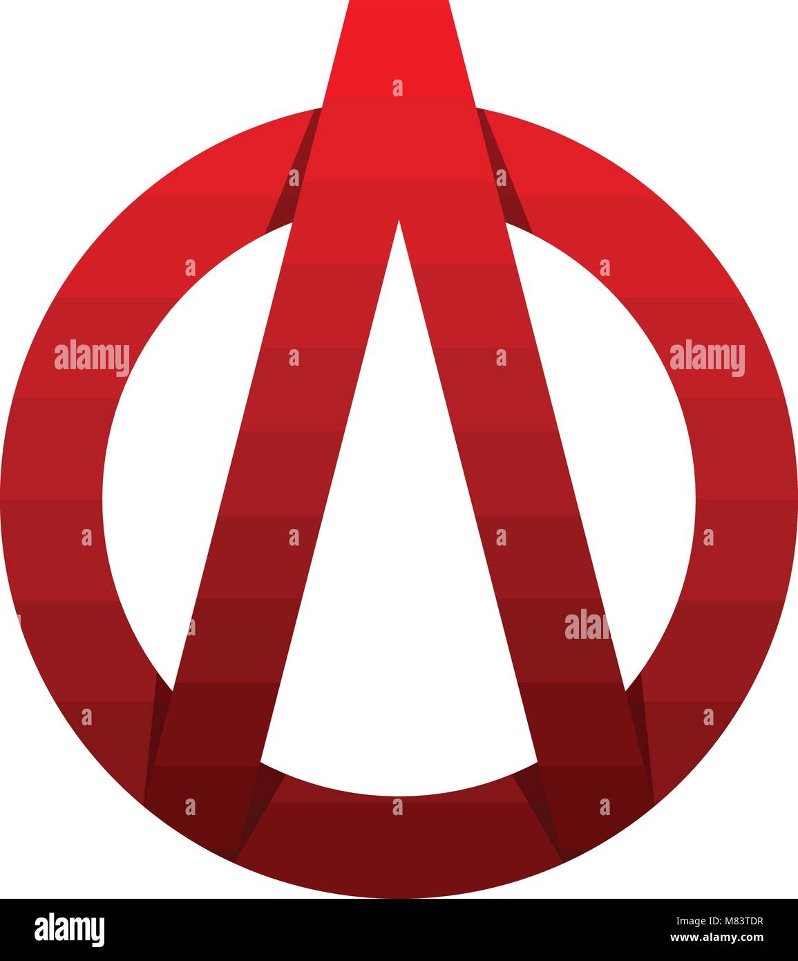 overlap shape triangle round circle sign vector Stock Vector Image ...