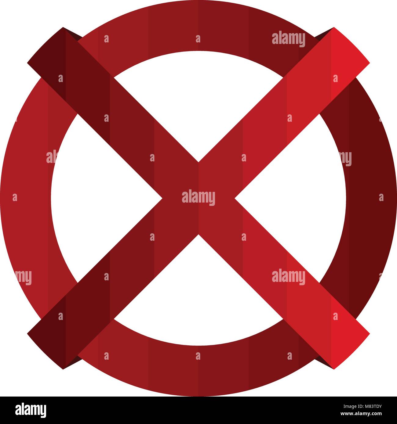 overlap shape triangle round circle sign vector Stock Vector Image ...