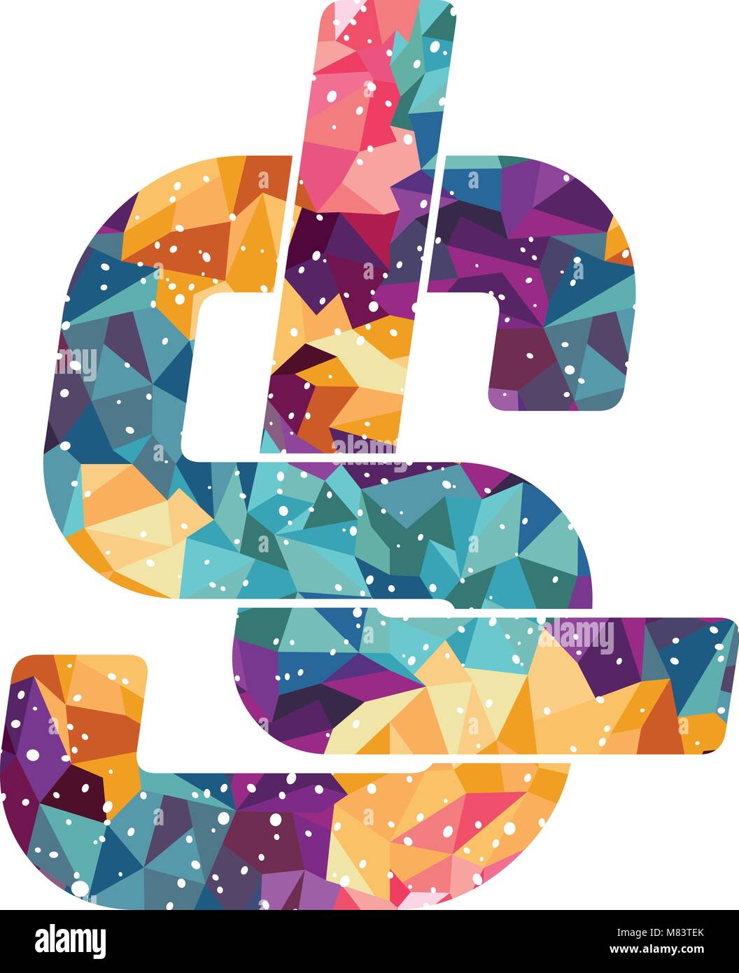 overlap initial letter alphabet sign symbol vector Stock Vector Image ...