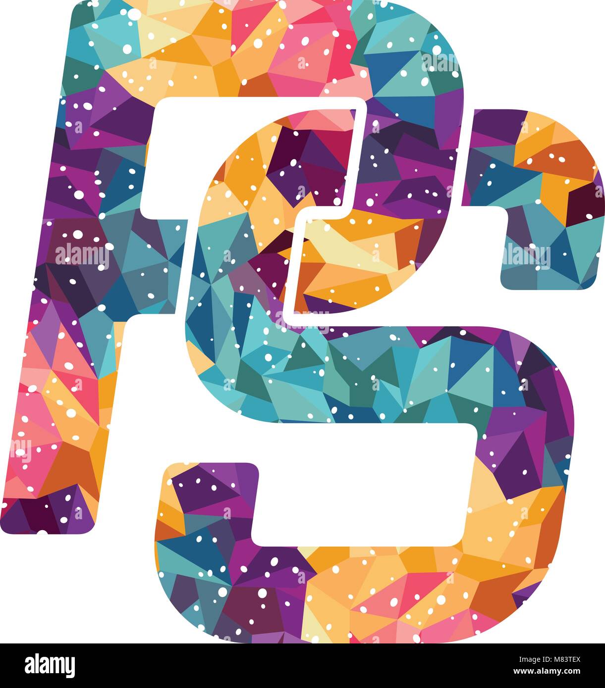 overlap initial letter alphabet sign symbol vector Stock Vector Image ...