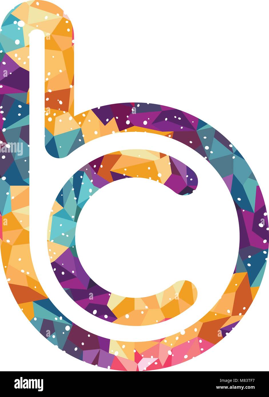 overlap initial letter alphabet sign symbol vector Stock Vector Image ...