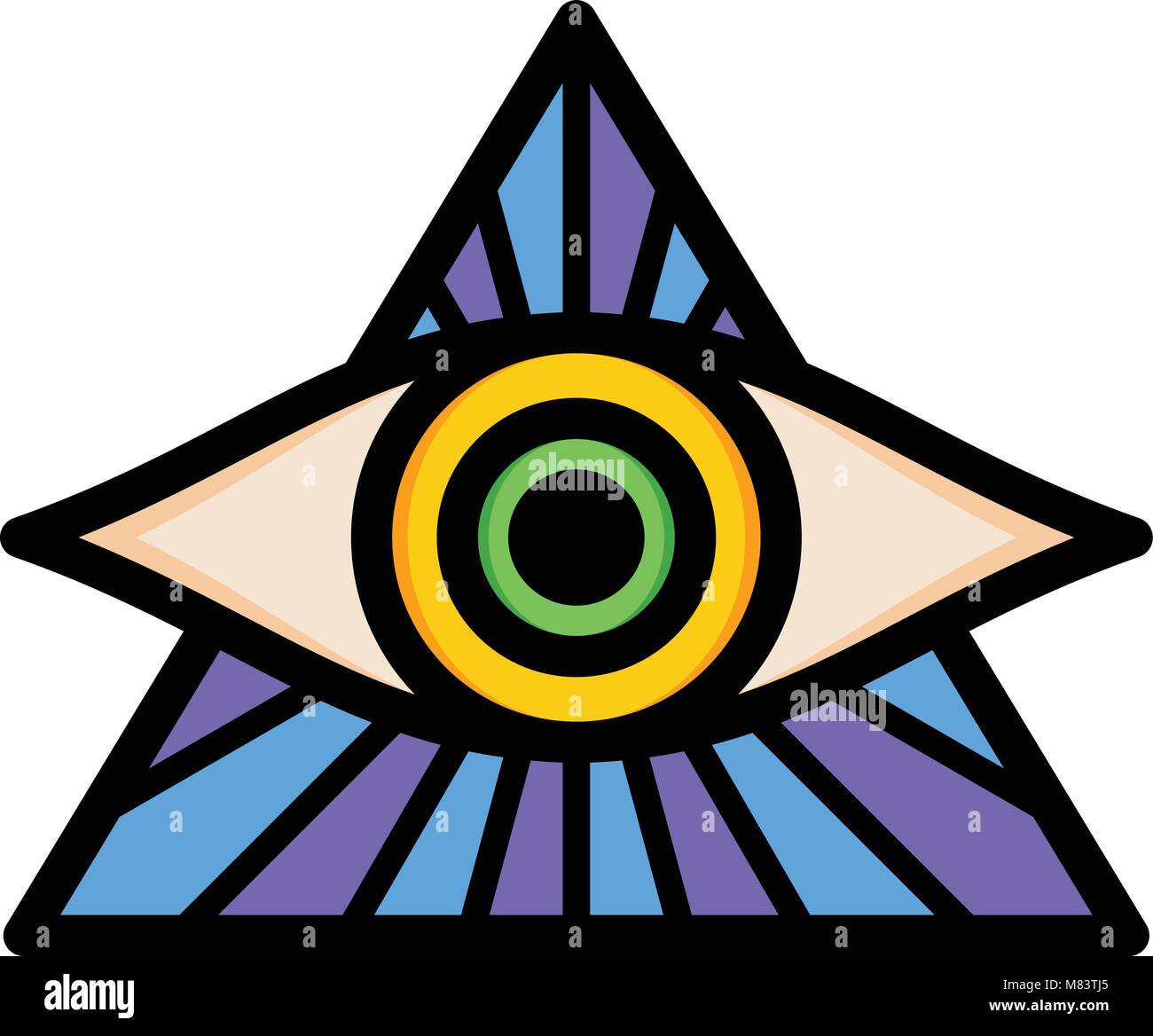 one eye of god religious sign symbol logo logotype vector Stock Vector ...