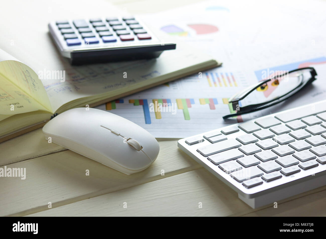 business tool on working table, concept as preparing for working hard ...