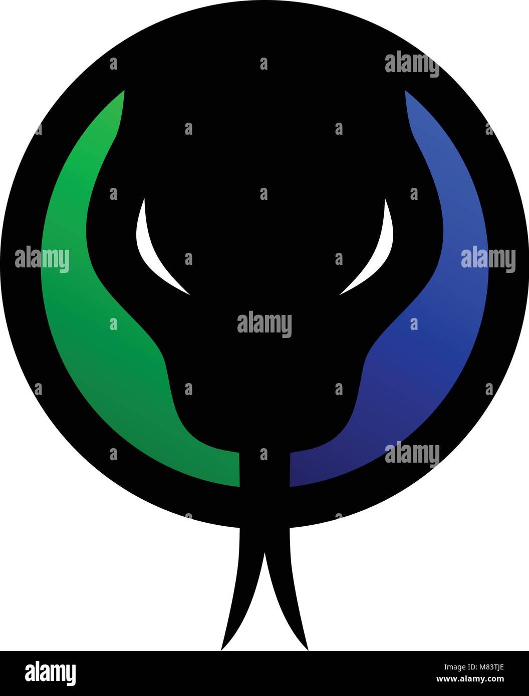 snake sign symbol icon logo logotype template vector Stock Vector Image ...