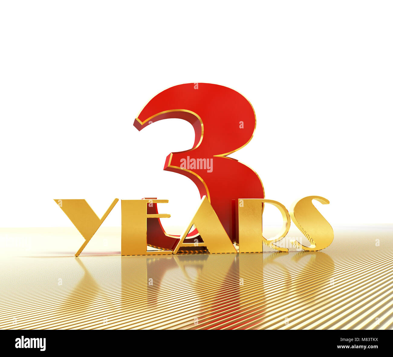 Golden number three (number 3) and the word "years" against the ...