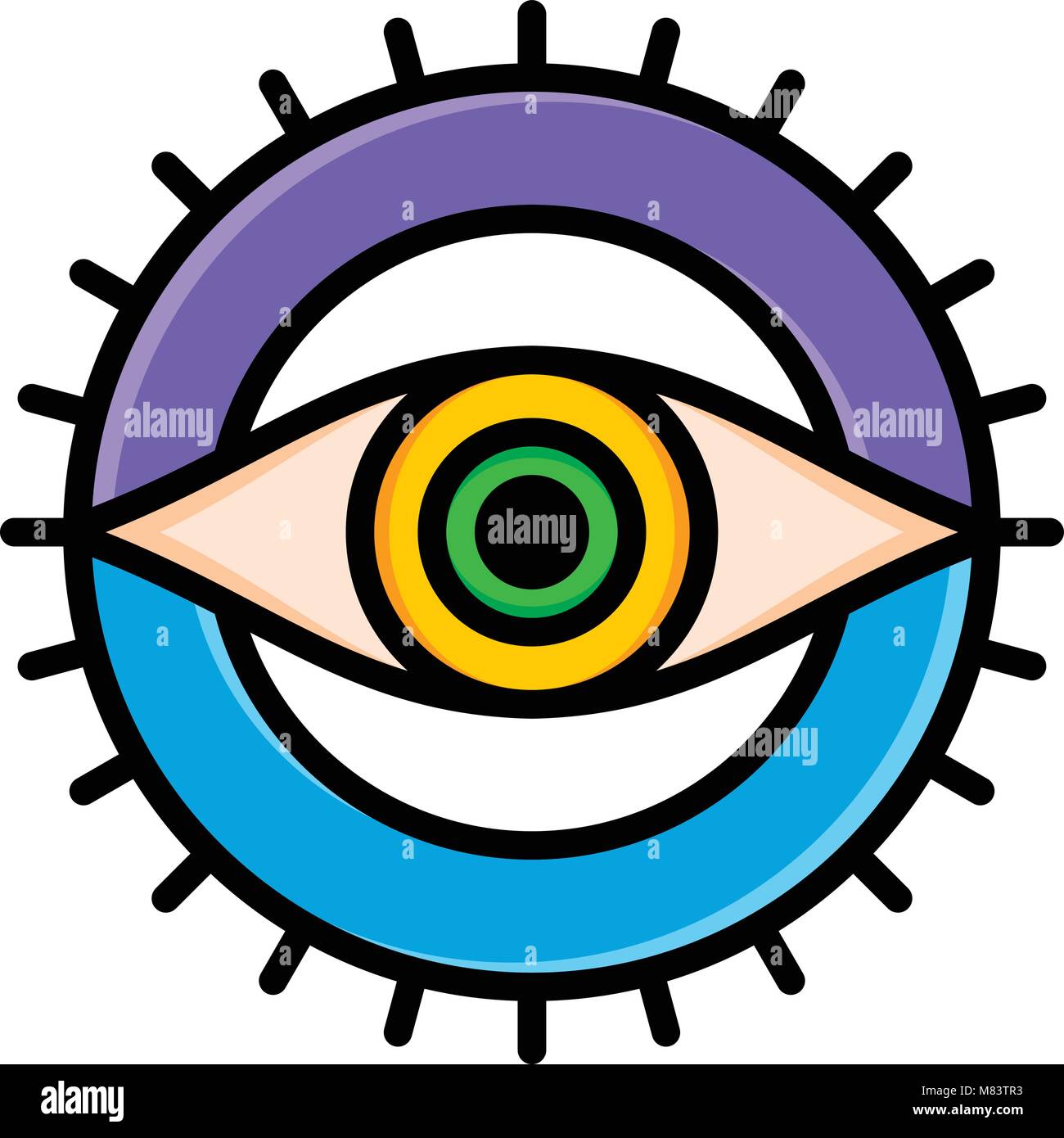 one eye of god religious sign symbol logo logotype vector Stock Vector ...