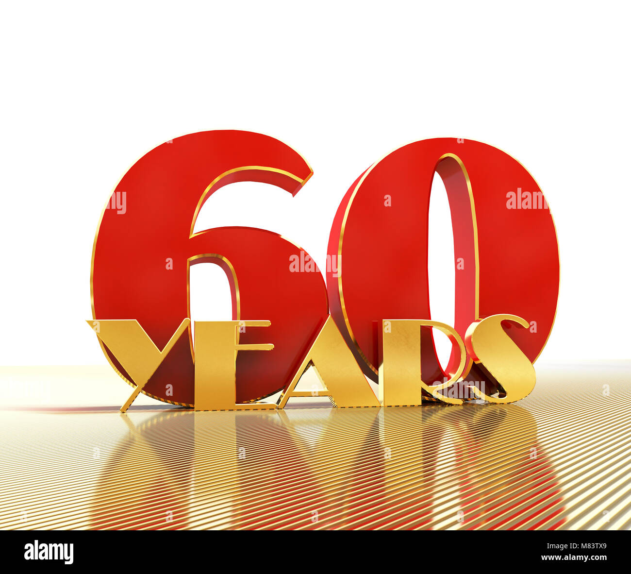 3d number 60 gold hi-res stock photography and images - Alamy