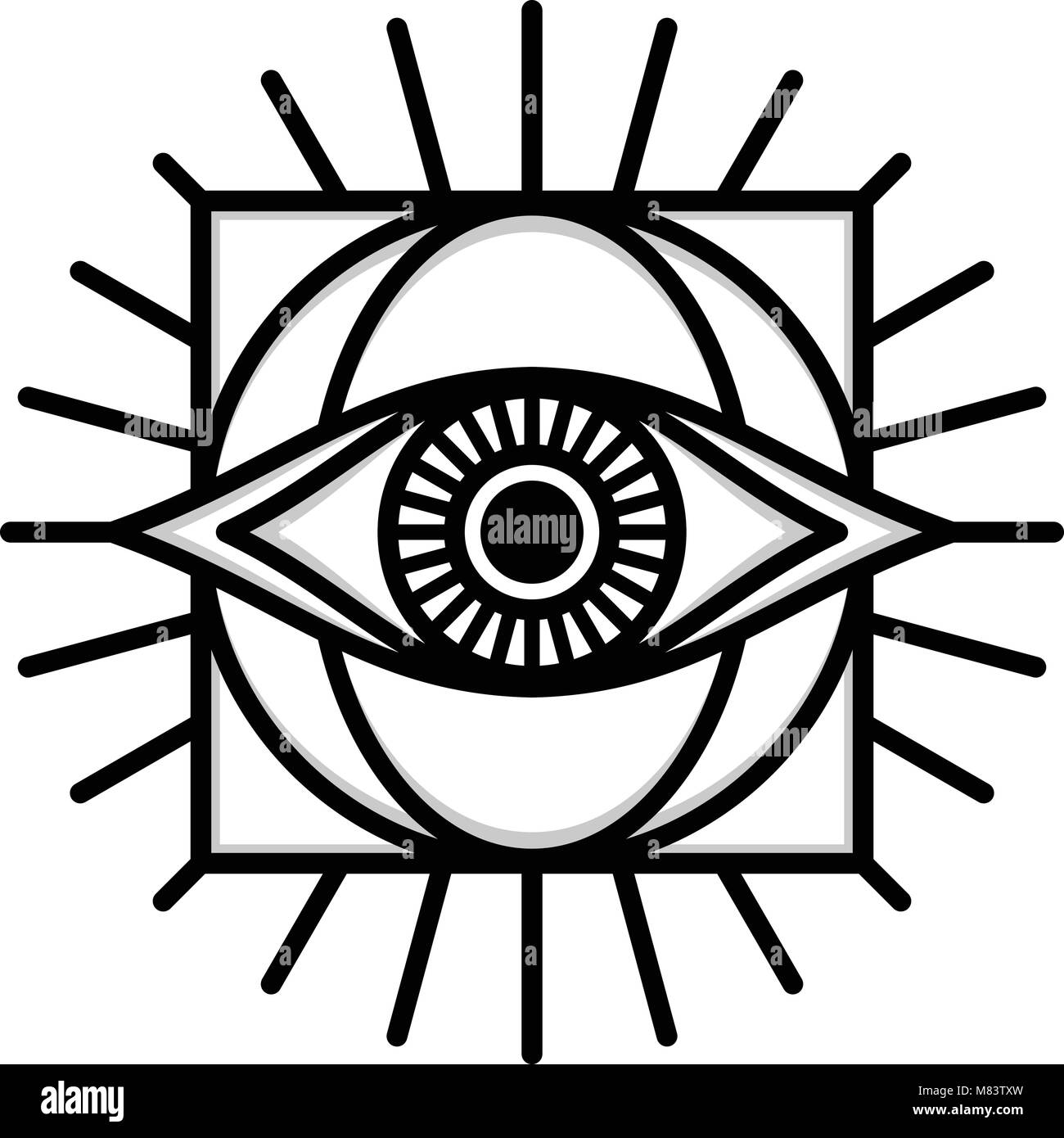 one eye sign symbol logo logotype vector Stock Vector Image & Art - Alamy