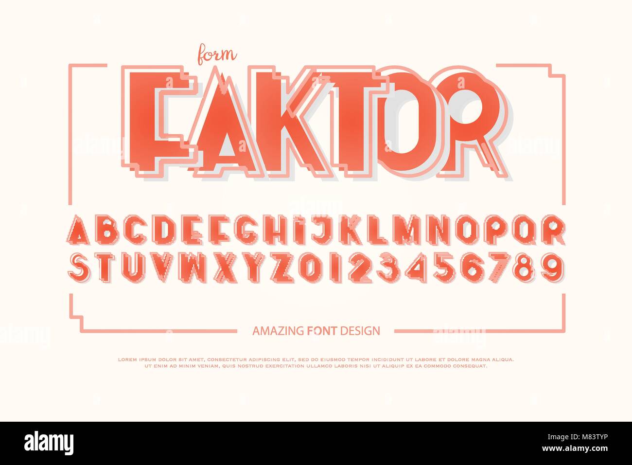 vector alphabet letters and numbers. font type design Stock Vector ...