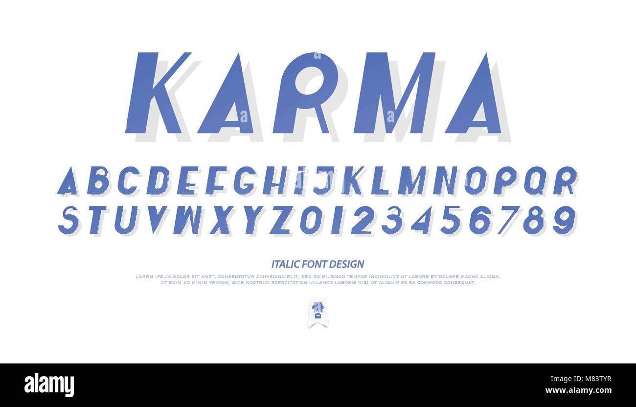 vector alphabet letters and numbers. font type design Stock Vector ...