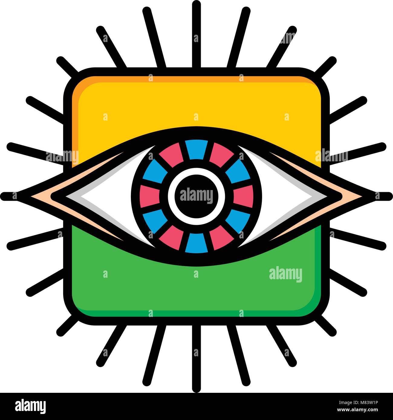 one eye sign symbol logo logotype vector Stock Vector Image & Art - Alamy