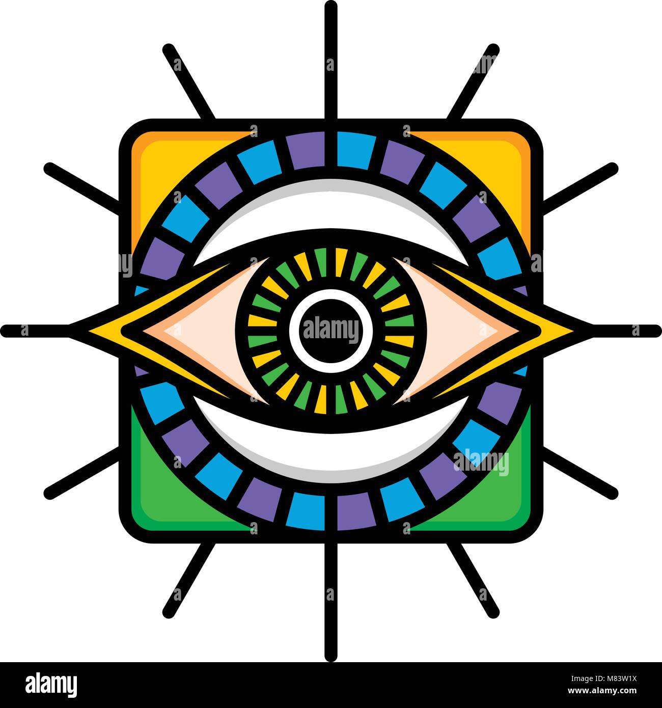 one eye sign symbol logo logotype vector Stock Vector Image & Art - Alamy