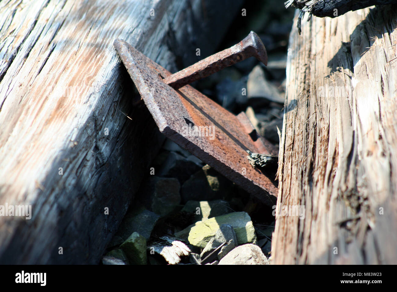 an image of a Railroad Spike Stock Photo - Alamy