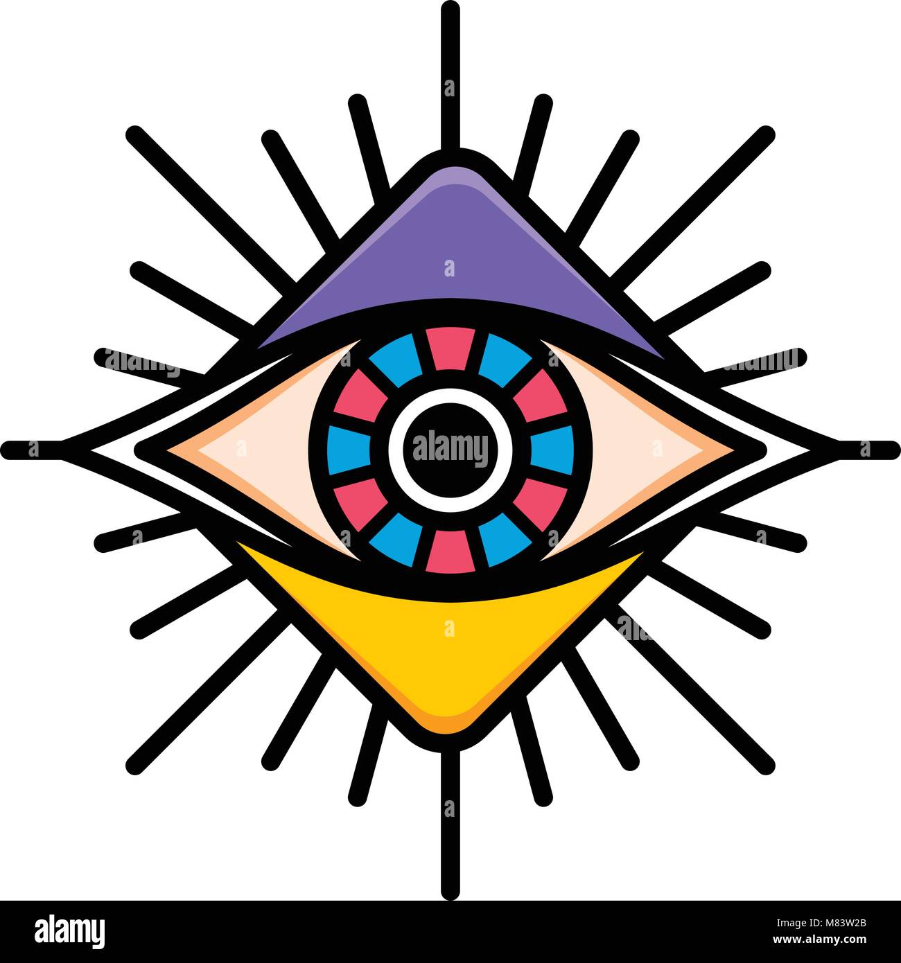 one eye sign symbol logo logotype vector Stock Vector Image & Art - Alamy