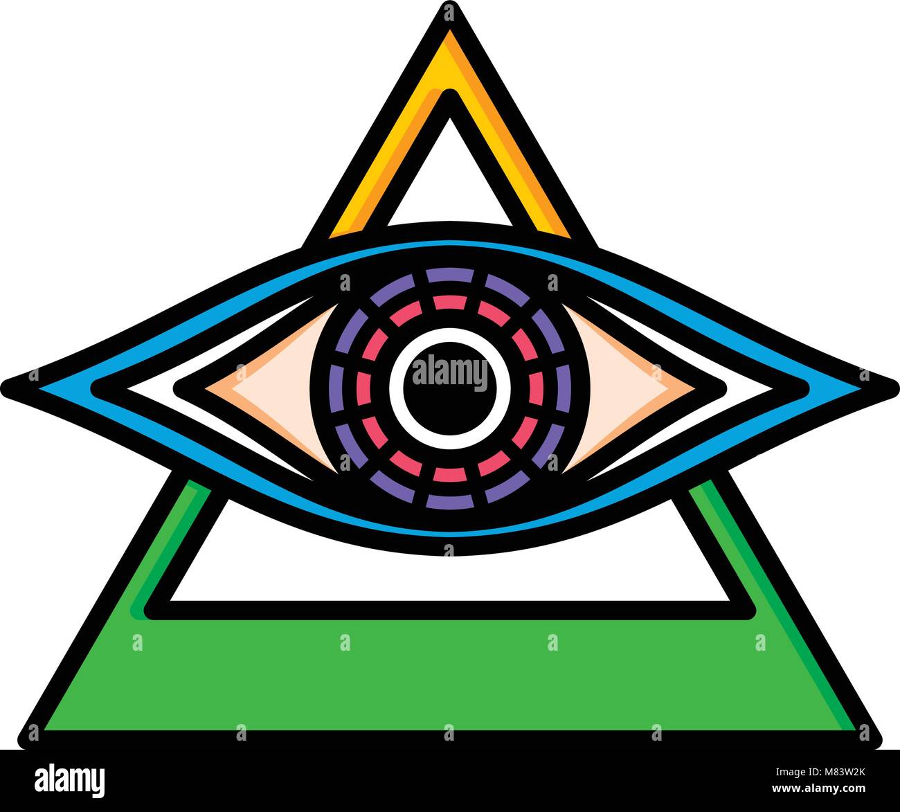 one eye sign symbol logo logotype vector Stock Vector Image & Art - Alamy