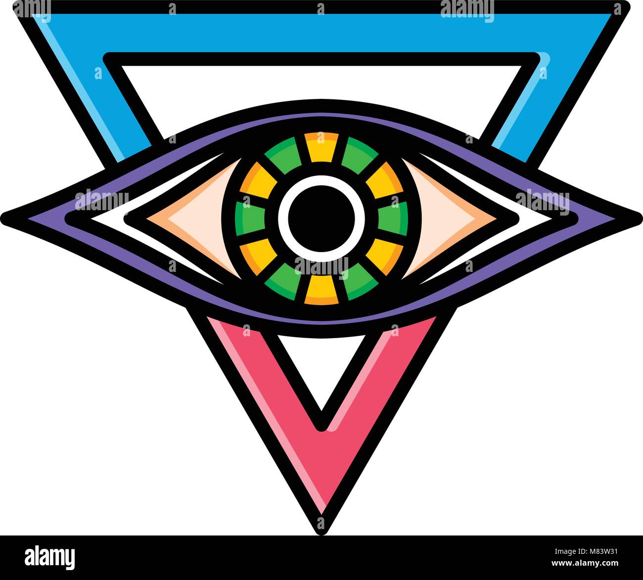 one eye sign symbol logo logotype vector Stock Vector Image & Art - Alamy