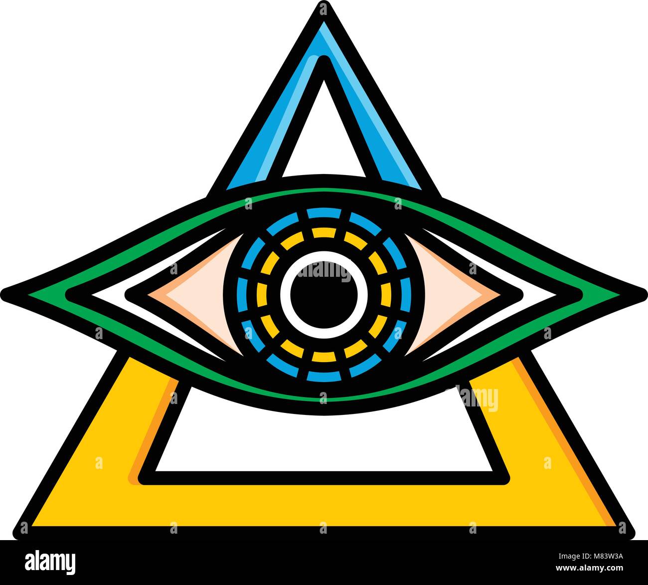 one eye sign symbol logo logotype vector Stock Vector Image & Art - Alamy