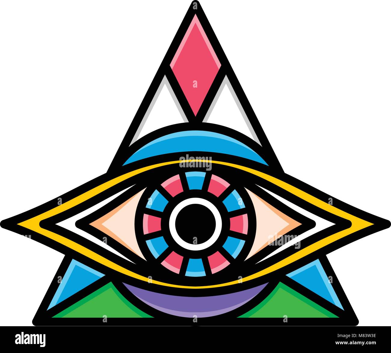 one eye sign symbol logo logotype vector Stock Vector Image & Art - Alamy