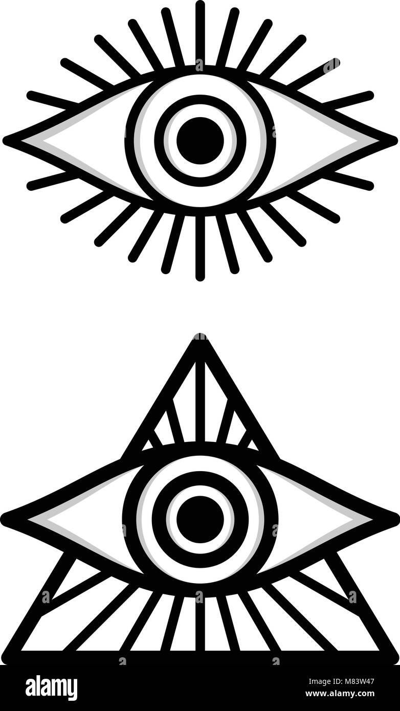 one eye sign symbol logo logotype vector Stock Vector Image & Art - Alamy