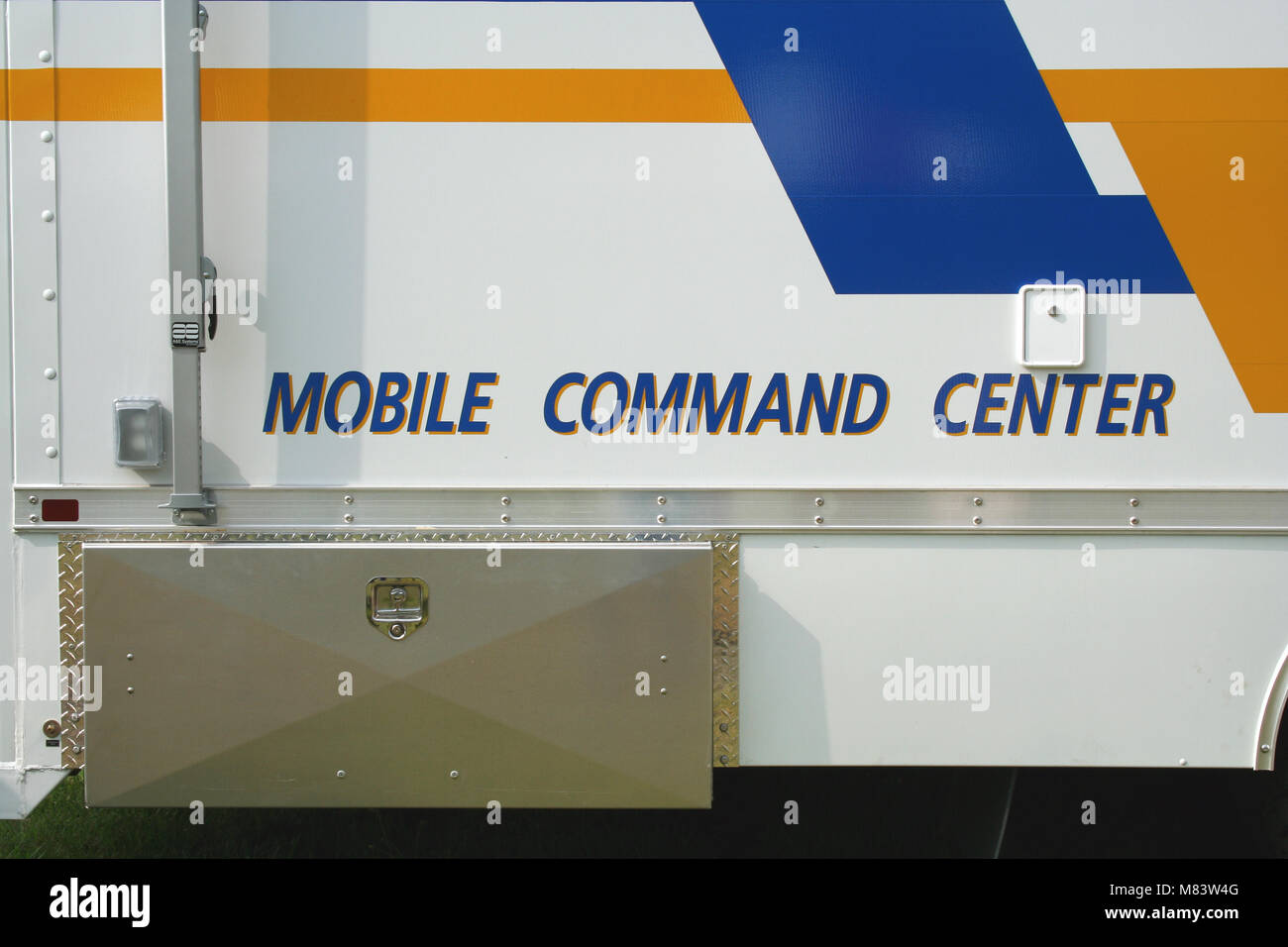 Mobile Command Center sign on a truck Stock Photo - Alamy