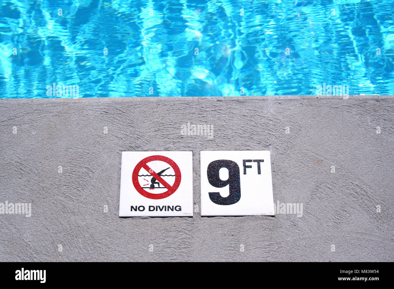 Pool Depth Sign High Resolution Stock Photography and Images - Alamy